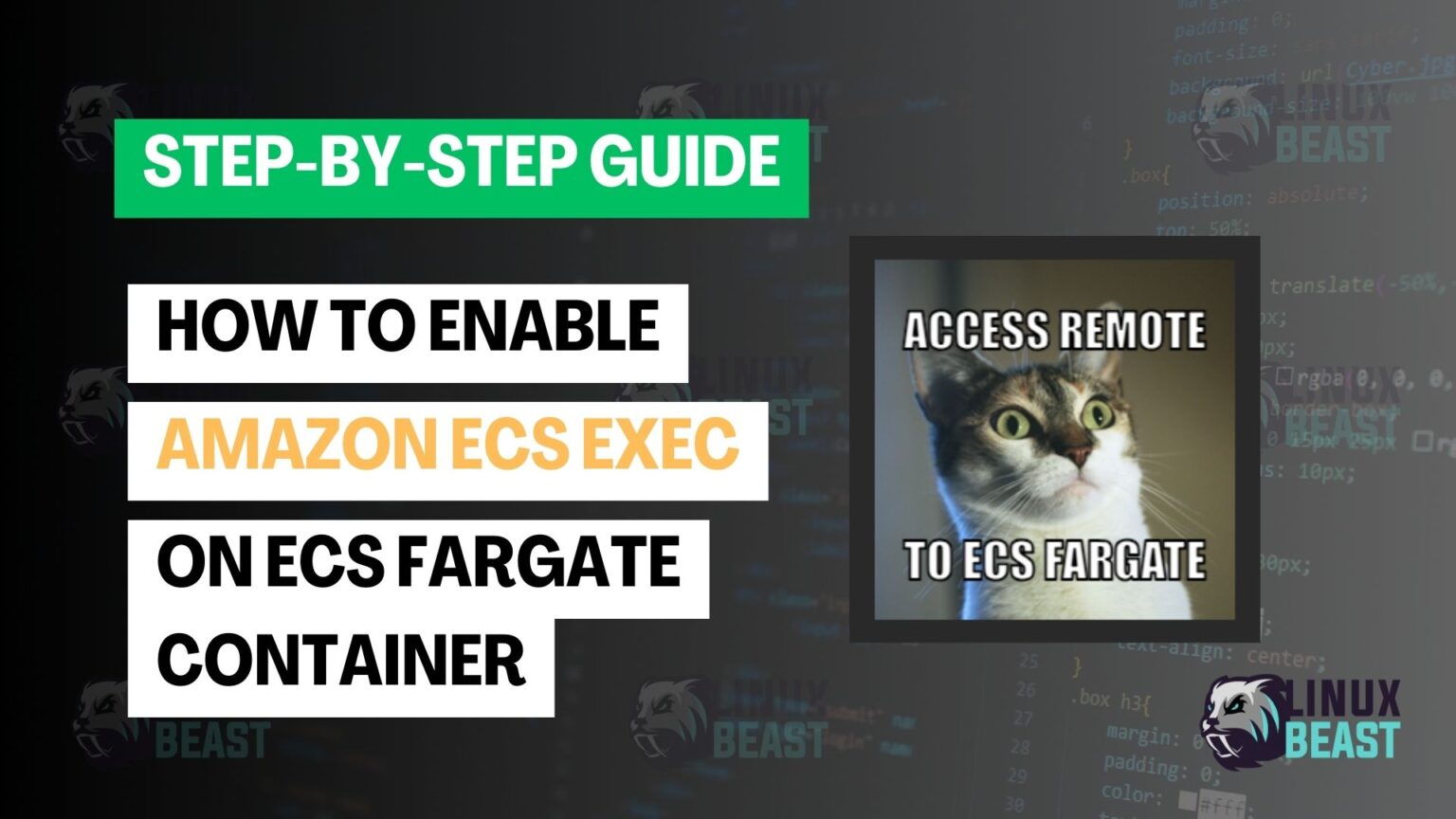 How to Enable Amazon ECS Exec on ECS Fargate Containers | Linuxbeast