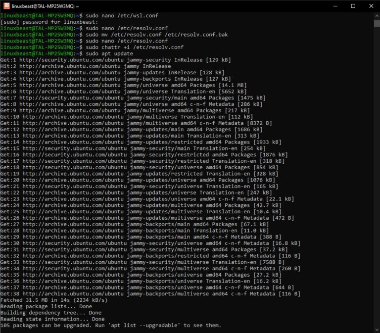 How to Make Resolve Config Changes Permanent in WSL 2 | Linuxbeast